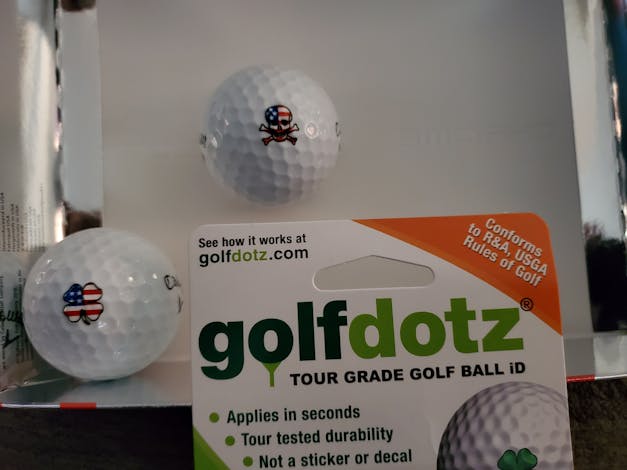USA Flag Skull Golf Ball Marking | Golfdotz Skullmania USA