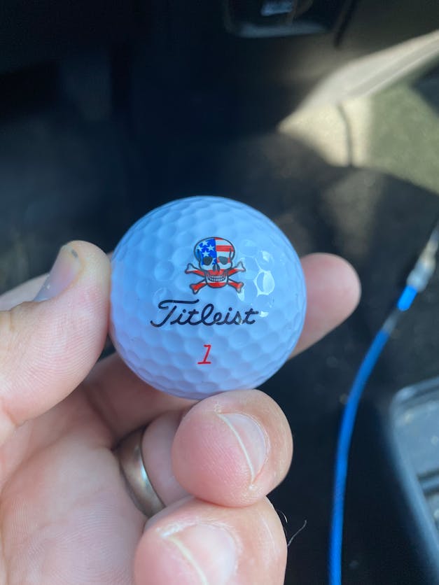 USA Flag Skull Golf Ball Marking | Golfdotz Skullmania USA